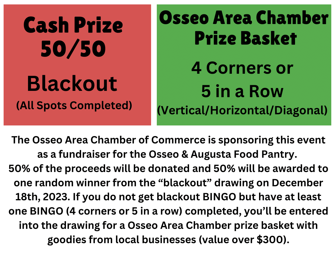 Small Business BINGO – Osseo Area Chamber of Commerce